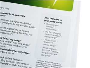 The Microsoft Windows 7 party pack in pictures