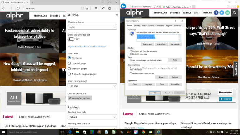 Microsoft Edge vs Internet Explorer 11