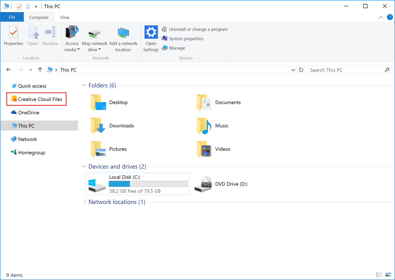 Tip - Remove Creative Cloud Files from File Explorer Sidebar