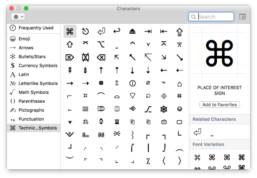 How to Find the Command Symbol in Mac OS X