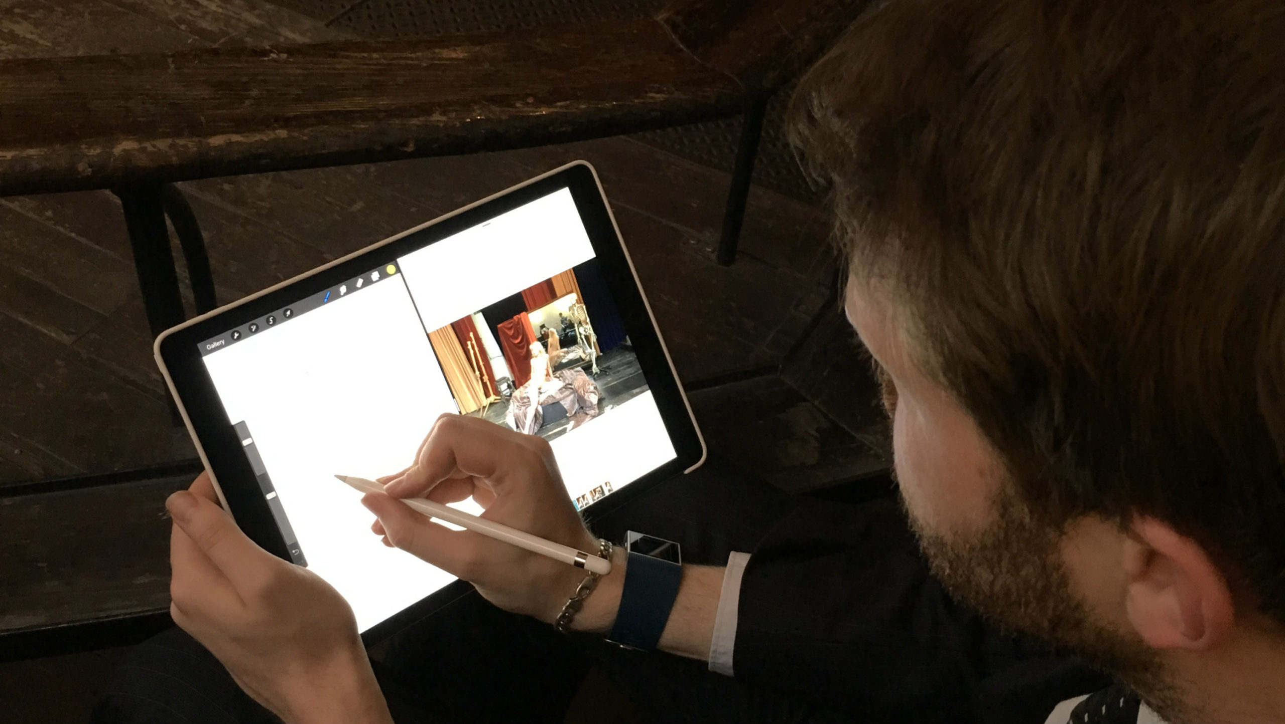 Someone Taking A Picture On Ipad