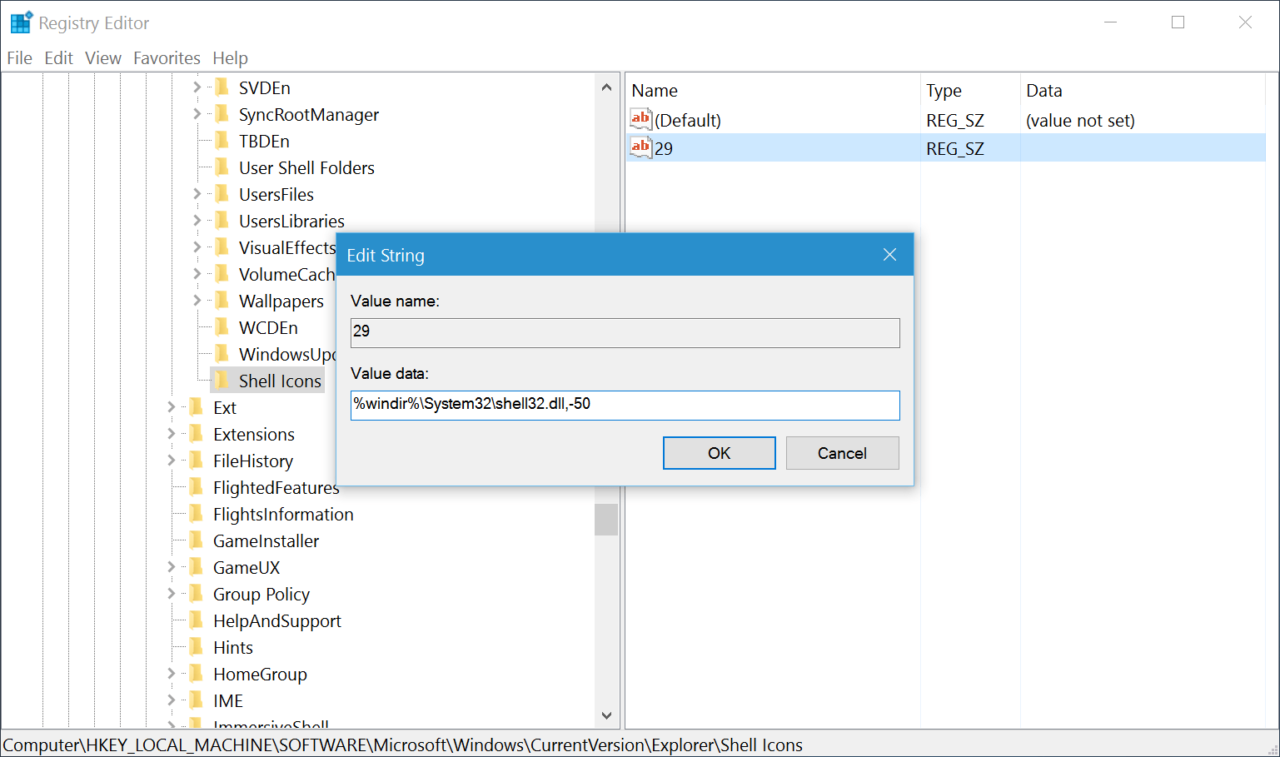 How to Remove the Shortcut Arrow for Windows 10 Icons