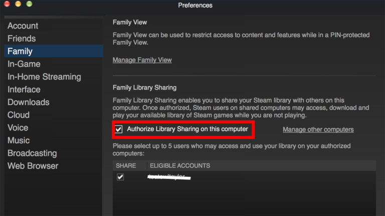 How to share games on Steam