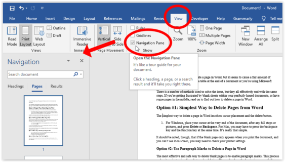How To Delete a Page or Whitespace from Word