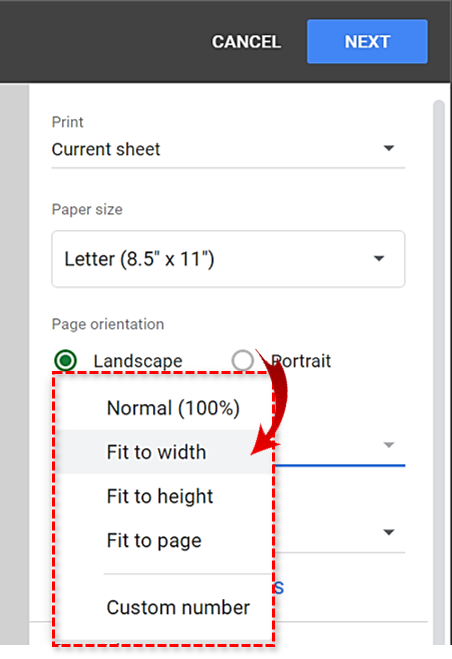 How To Print A Google Spreadsheet on a Single Page