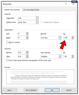 How To Change Indent Measurements from Inches to cm in Microsoft Word