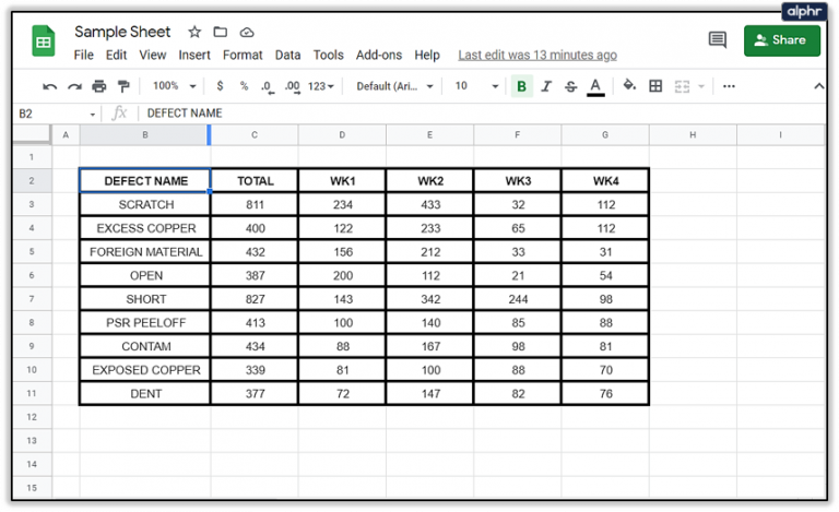 How To Increase Border Width in Google Sheets