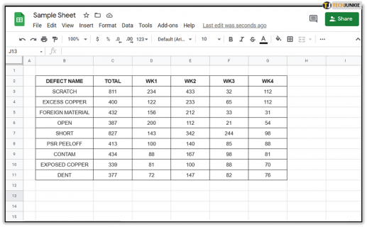 How To Increase Border Width in Google Sheets