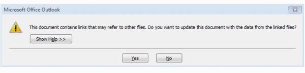 ‘This document contains links that may refer to other files’ - How To ...