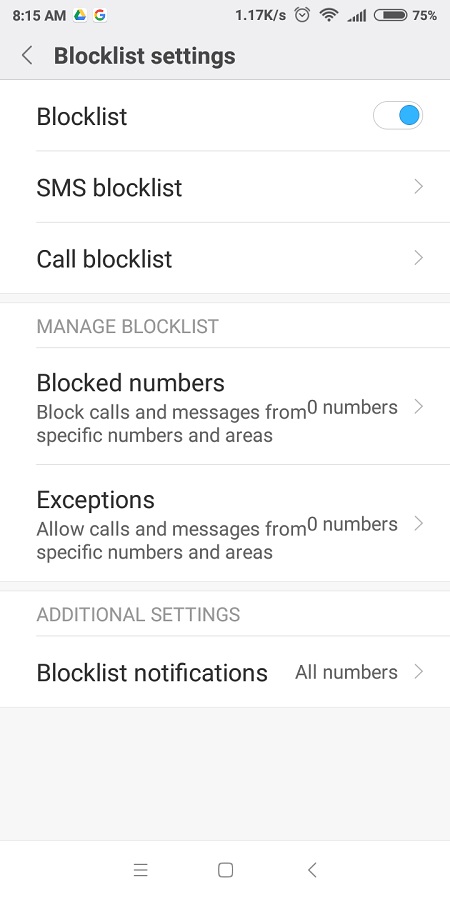 Xiaomi Redmi Note 4 - How to Block Text Messages