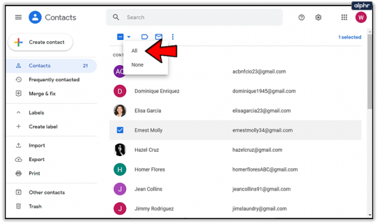 How To Delete All Google Gmail Contacts