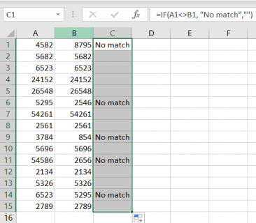 How to Tell if Two Cells in Excel Contain the Same Value