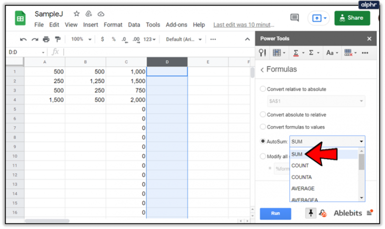 How To Apply Formulas to Entire Columns in Google Sheets