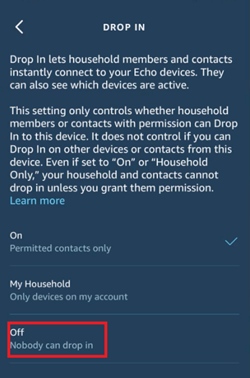 How To Disable or Turn Off Drop-In on Alexa