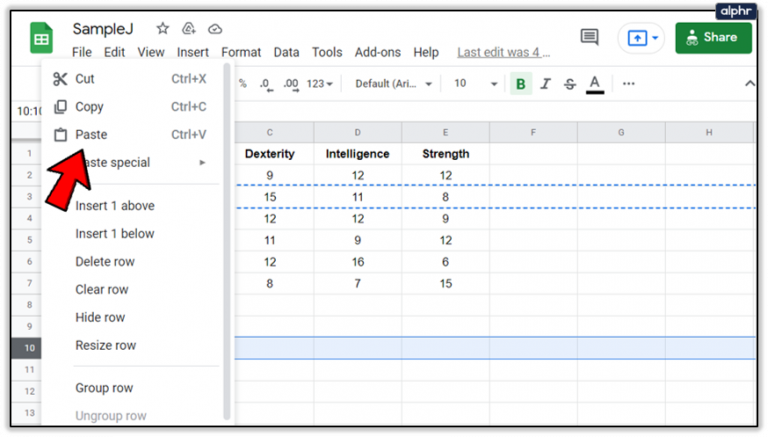 How To Swap Two Rows in Google Sheets