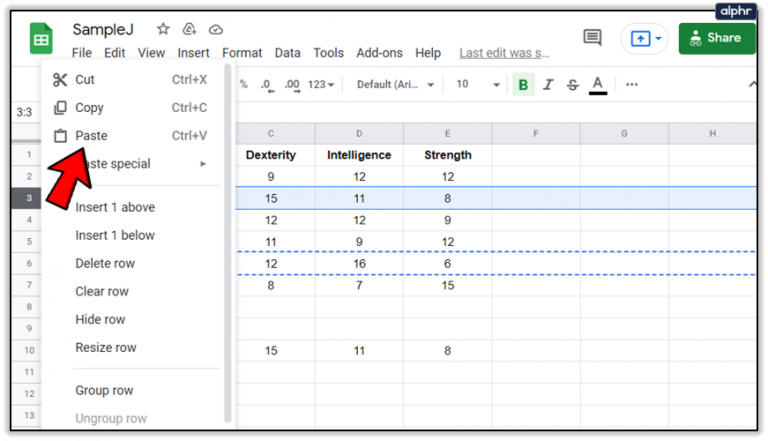 How To Swap Two Rows in Google Sheets