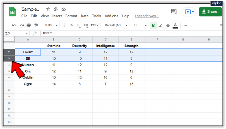 How To Swap Two Rows in Google Sheets