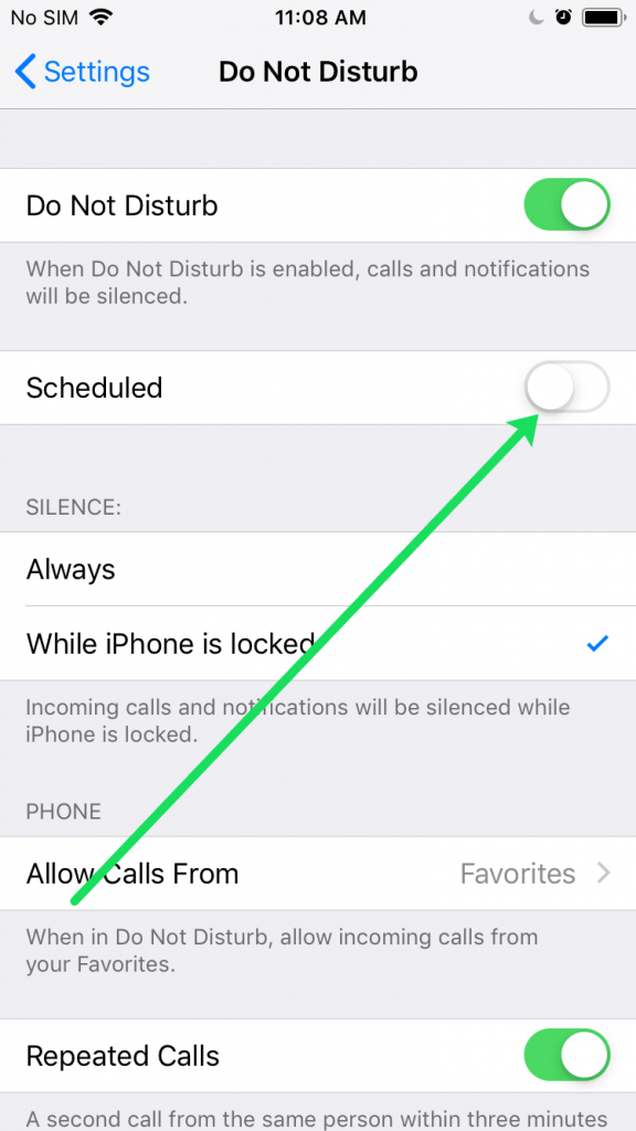 How to Disable Do Not Disturb on the iPhone