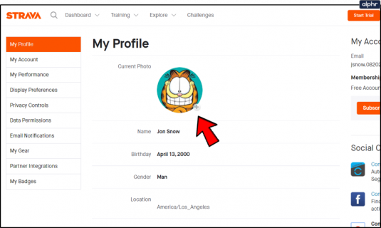 How To Change your Profile Pic in Strava