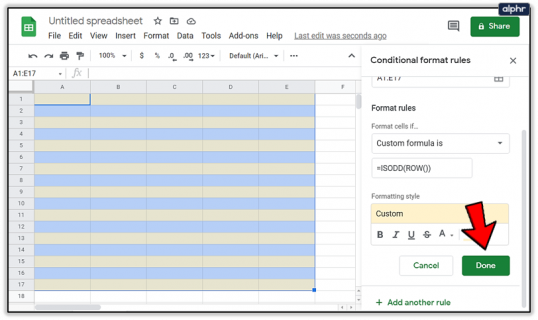 How To Select Alternating Rows in Google Sheets