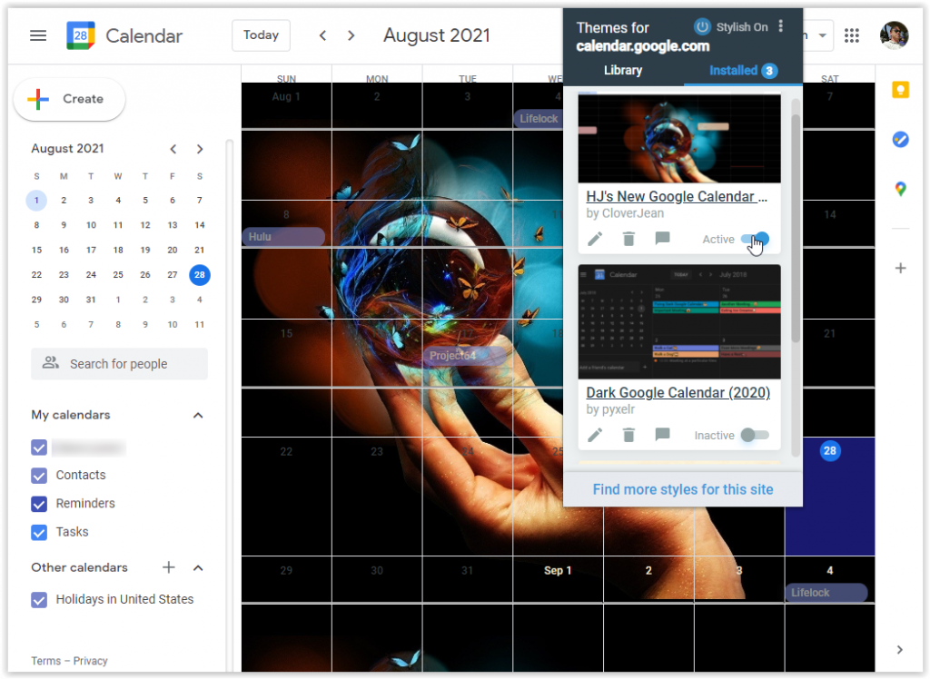 How to Add a Background Image to Google Calendar