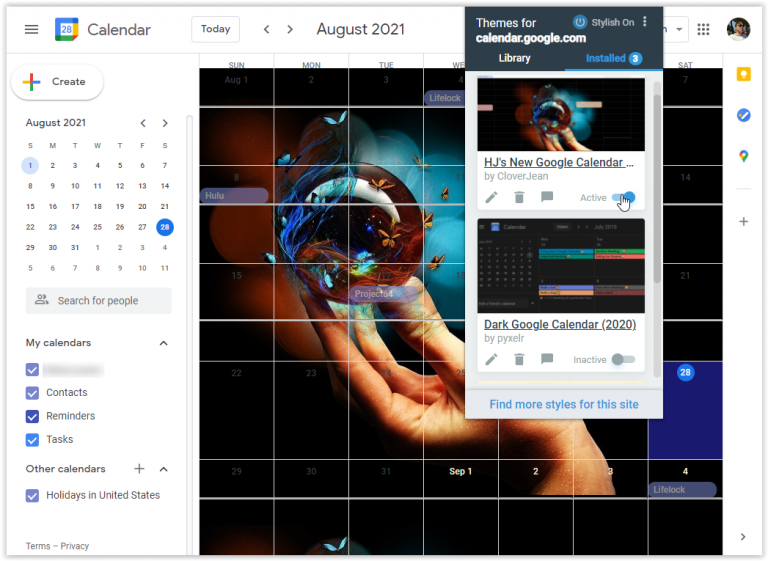 How to Add a Background Image to Google Calendar