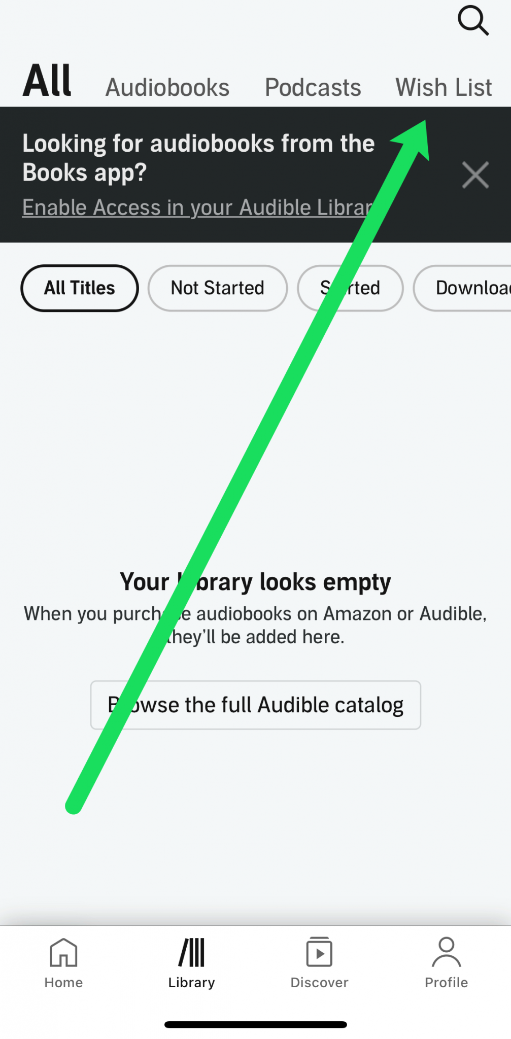 How to See Your Wish List on the Audible App