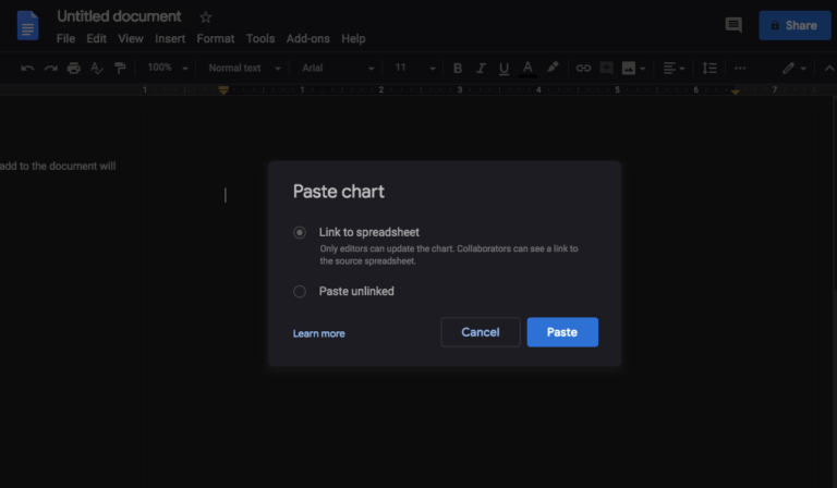 How to Create a Graph in a Google Doc