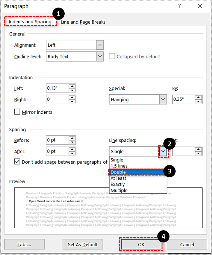 How to Quickly Add Double Spaces in Word