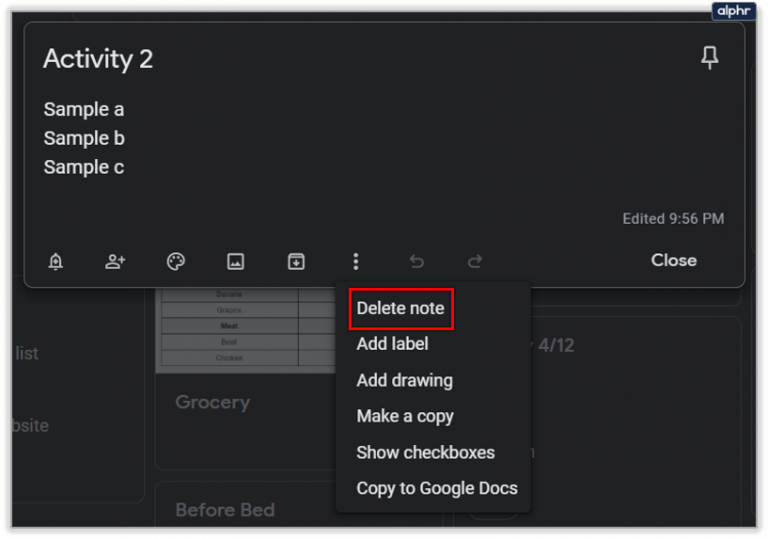 How to View Edit History on Google Keep