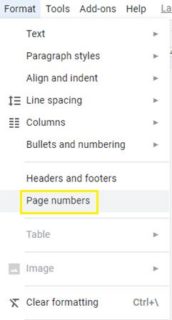 How to Add Page Numbers to Google Docs