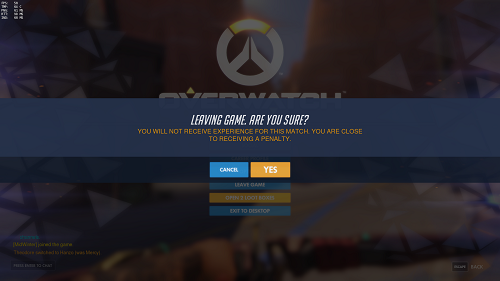 What is the Penalty in Overwatch for Leaving the Game Early?