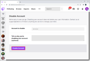 How to Delete a Twitch Account