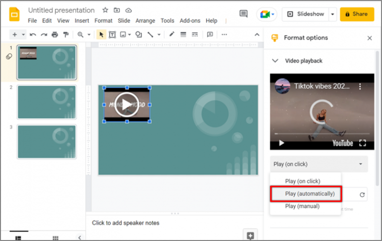 How to Automatically Play Audio in Google Slides