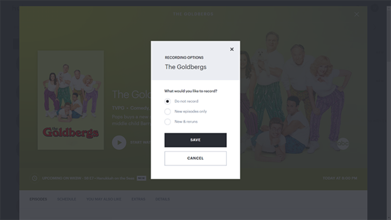 YouTube TV - How to Record a Show