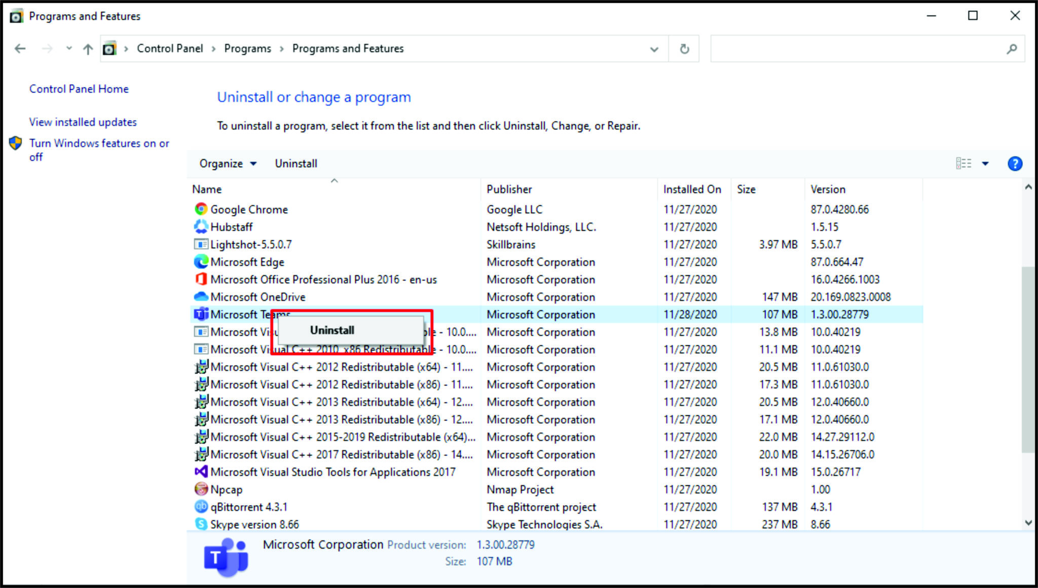 How to Uninstall Microsoft Teams