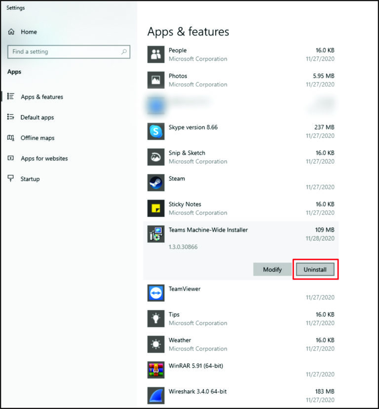 How to Uninstall Microsoft Teams