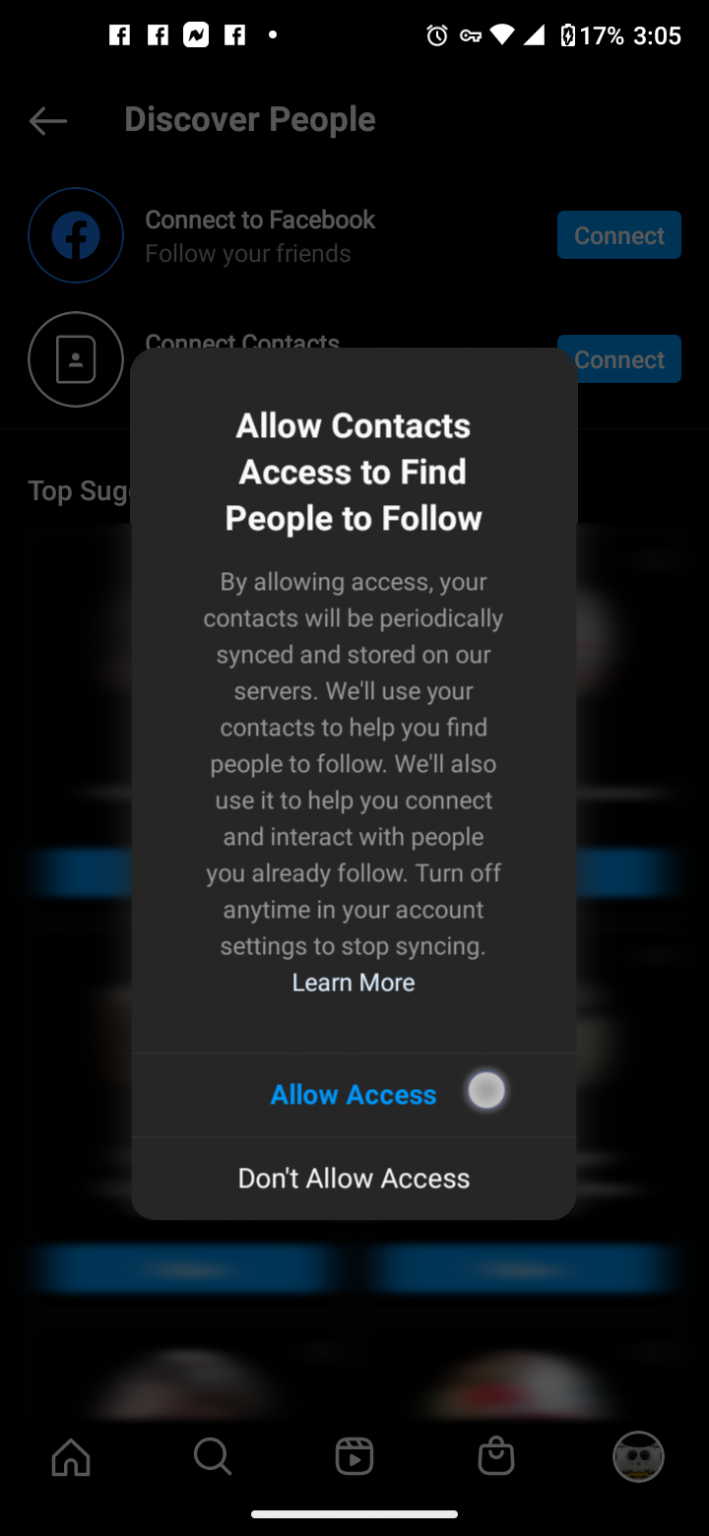 How to Find Contacts on Instagram
