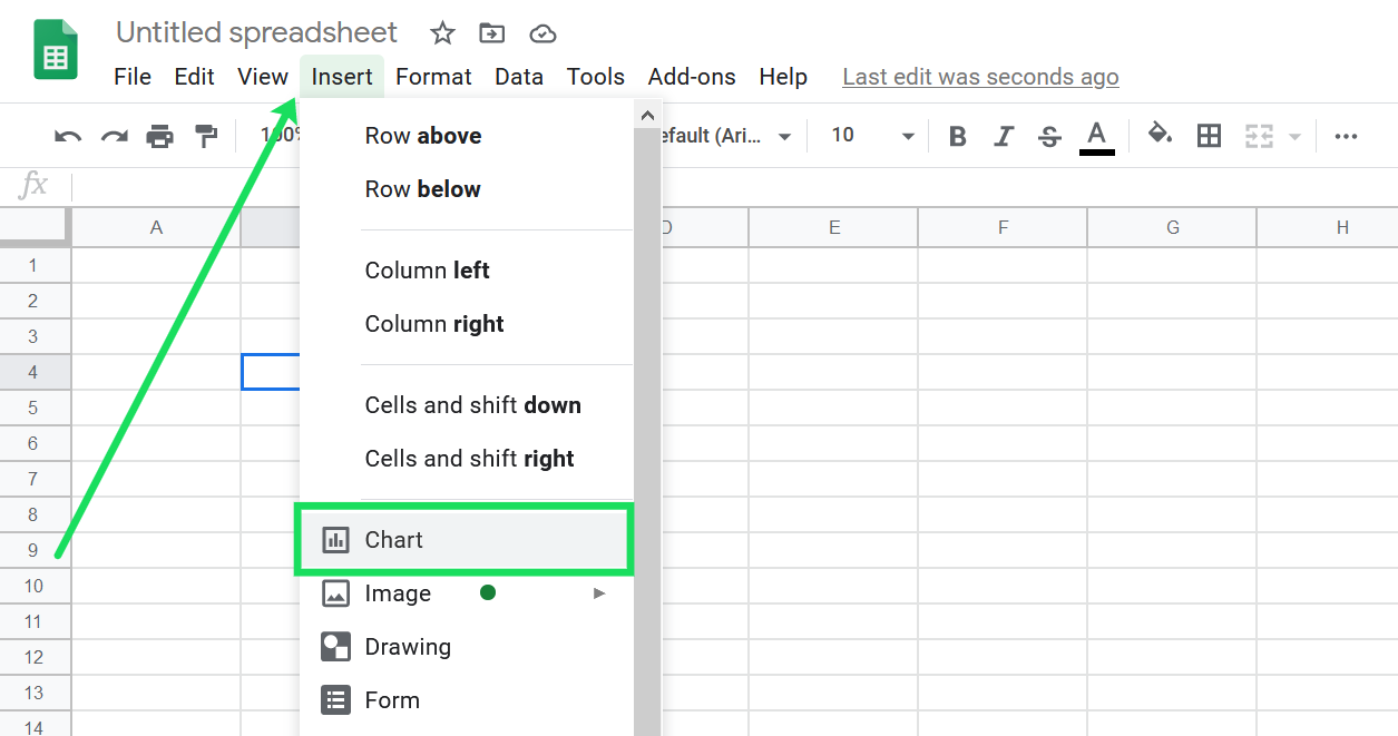 How To Add a Chart and Edit the Legend in Google Sheets