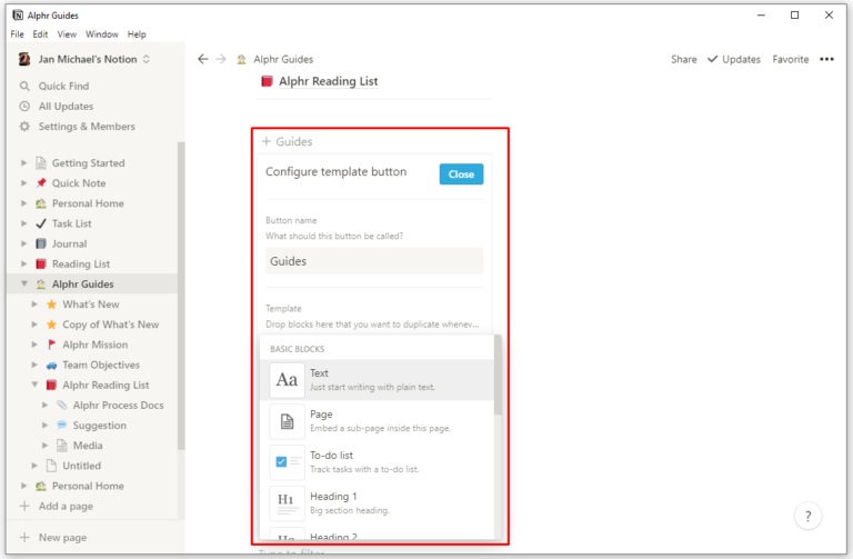 How to Create a New Template in Notion