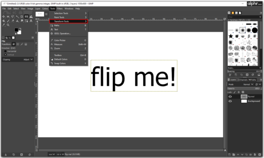 How to Flip an Image in GIMP