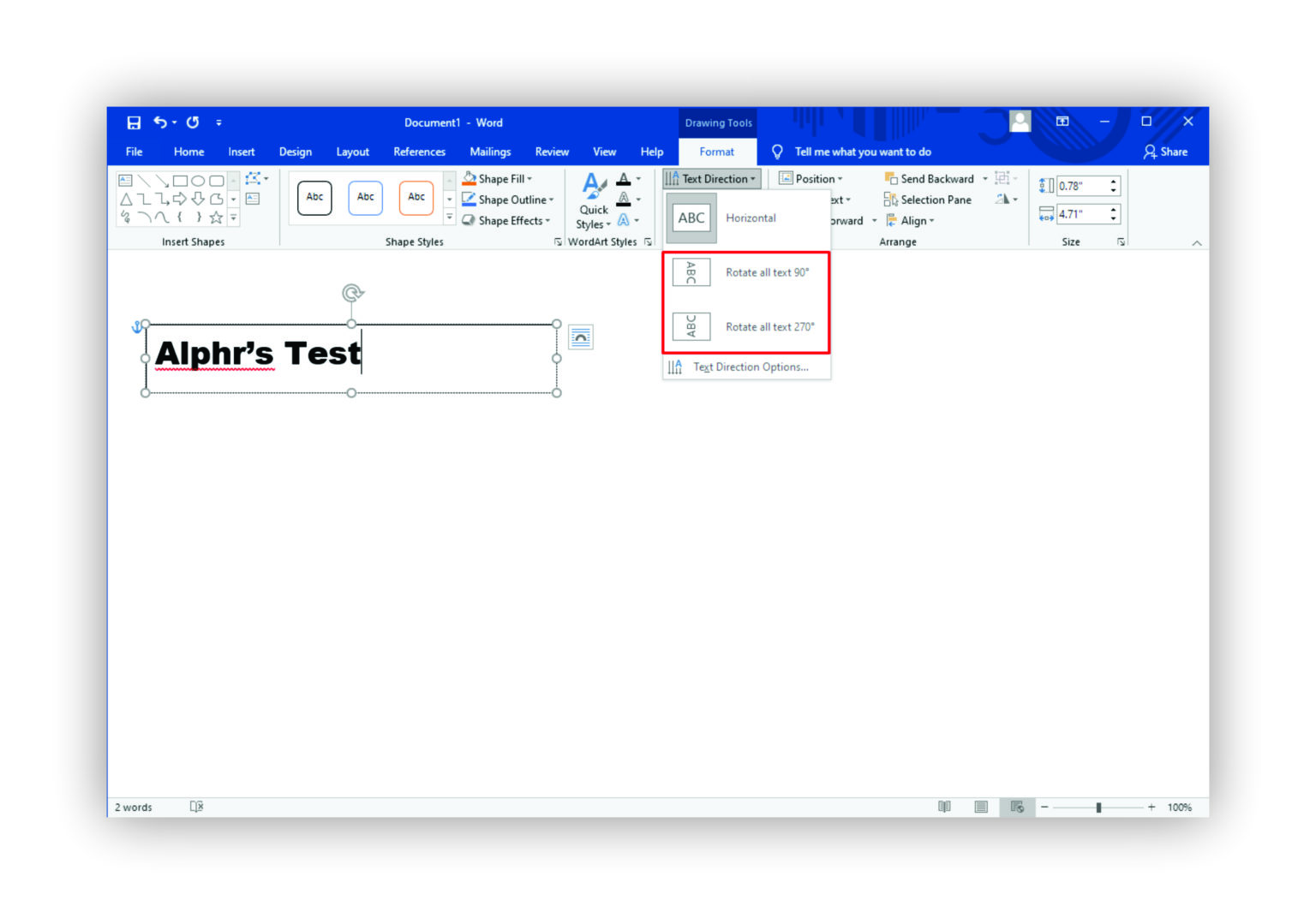 How to Rotate Text in Word