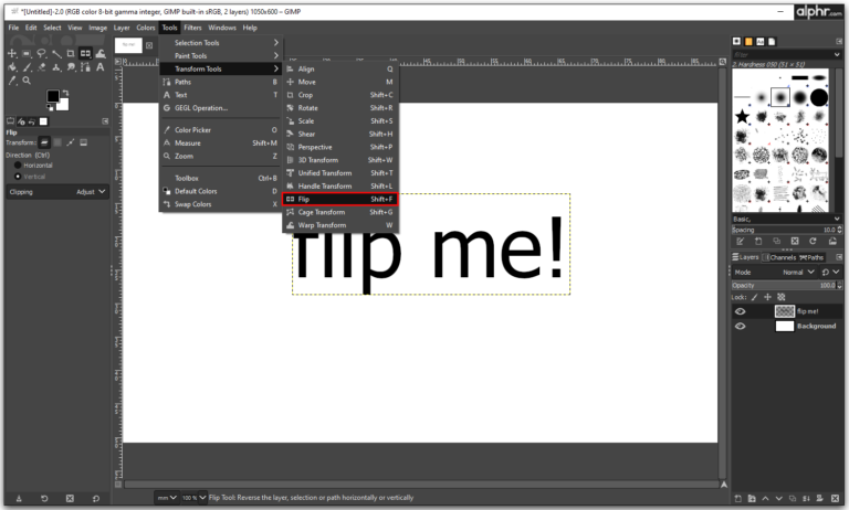 How to Flip an Image in GIMP