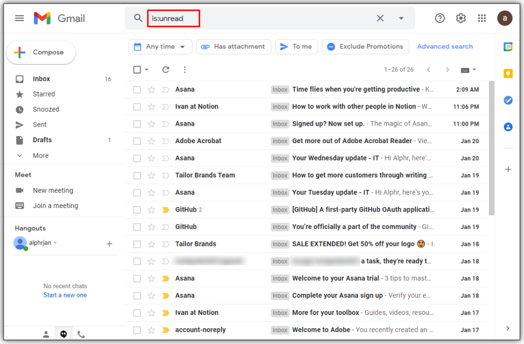 How to Find Unread Emails in Gmail