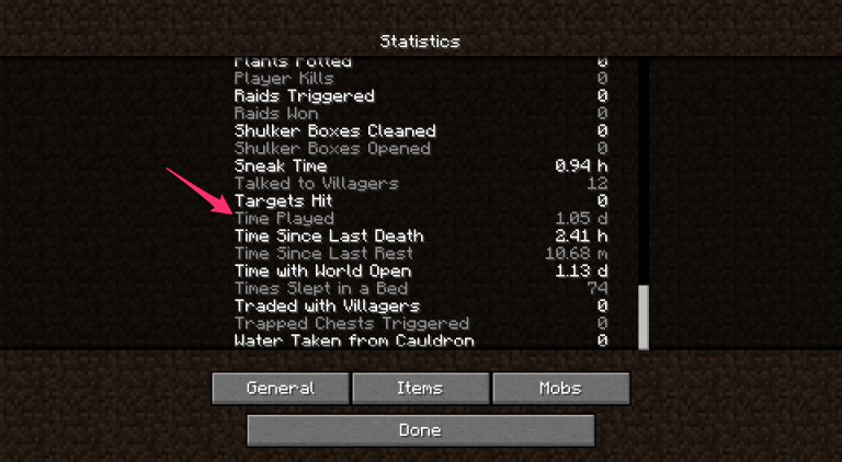 How to View How Many Hours You've Played on Minecraft