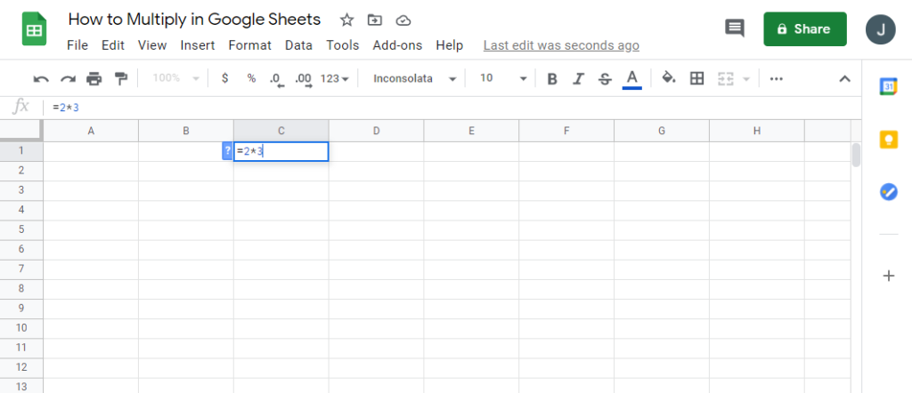 How to Multiply in Google Sheets