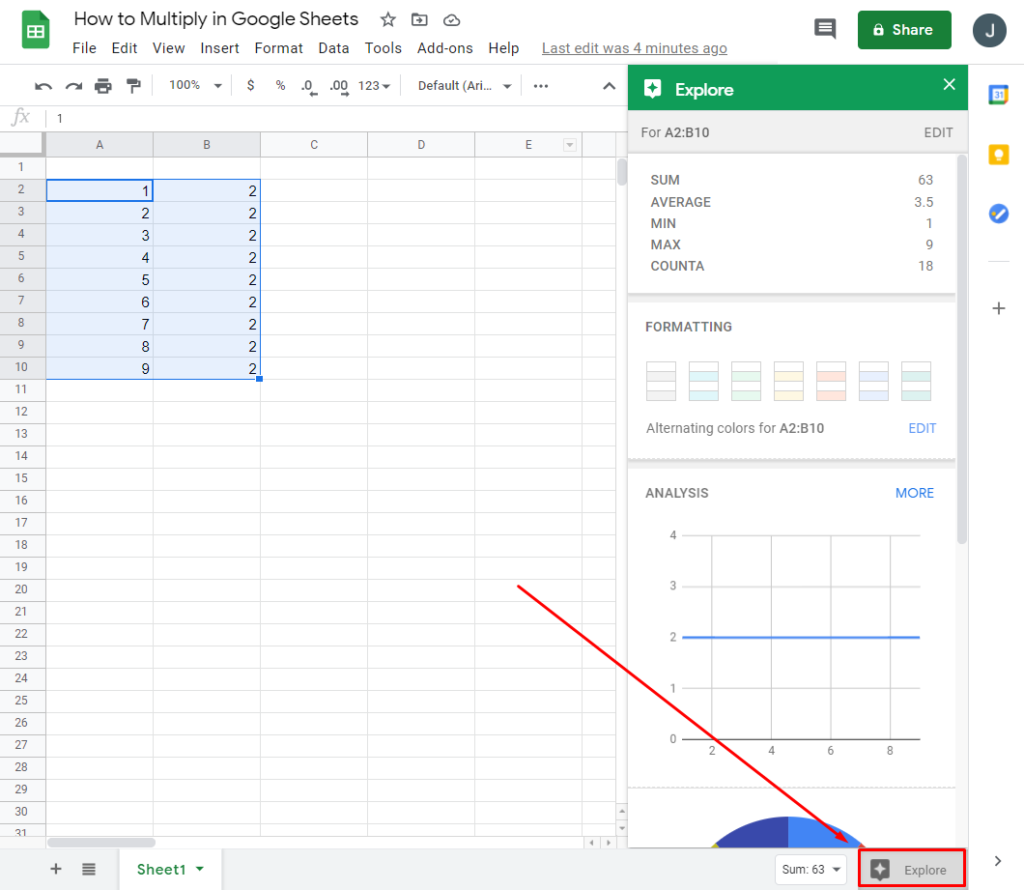 How to Multiply in Google Sheets