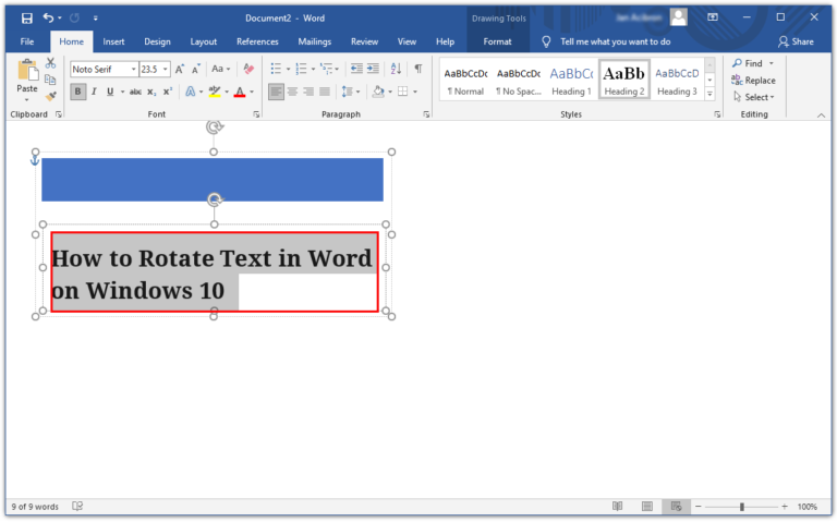 How to Rotate Text in Word