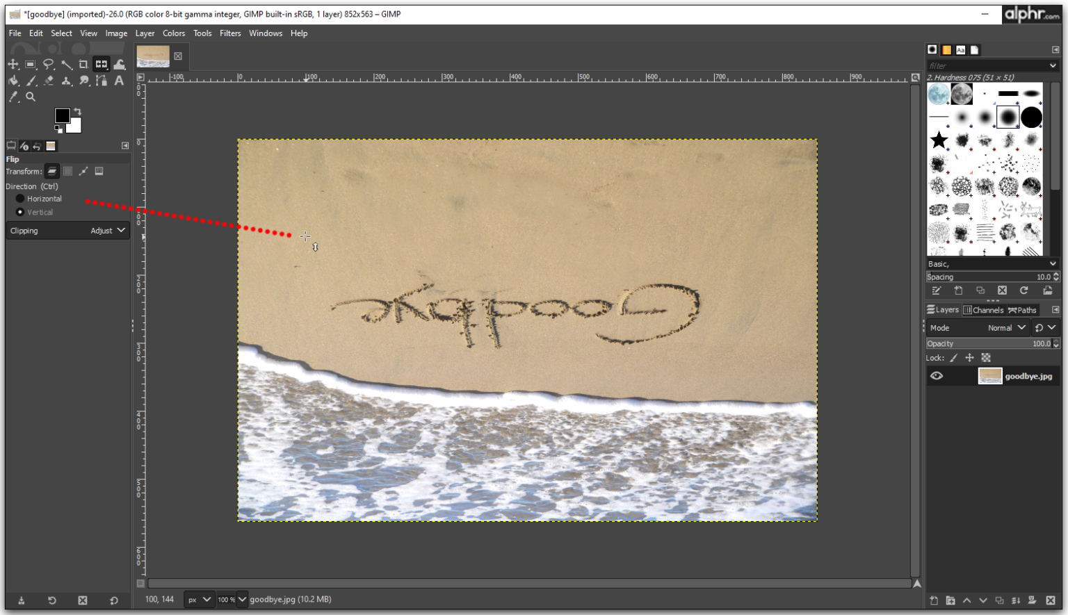 How to Flip an Image in GIMP