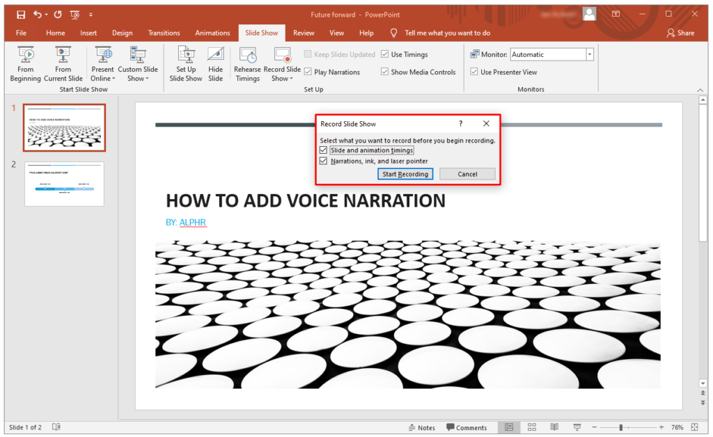 How to Add Voice Narration to a PowerPoint